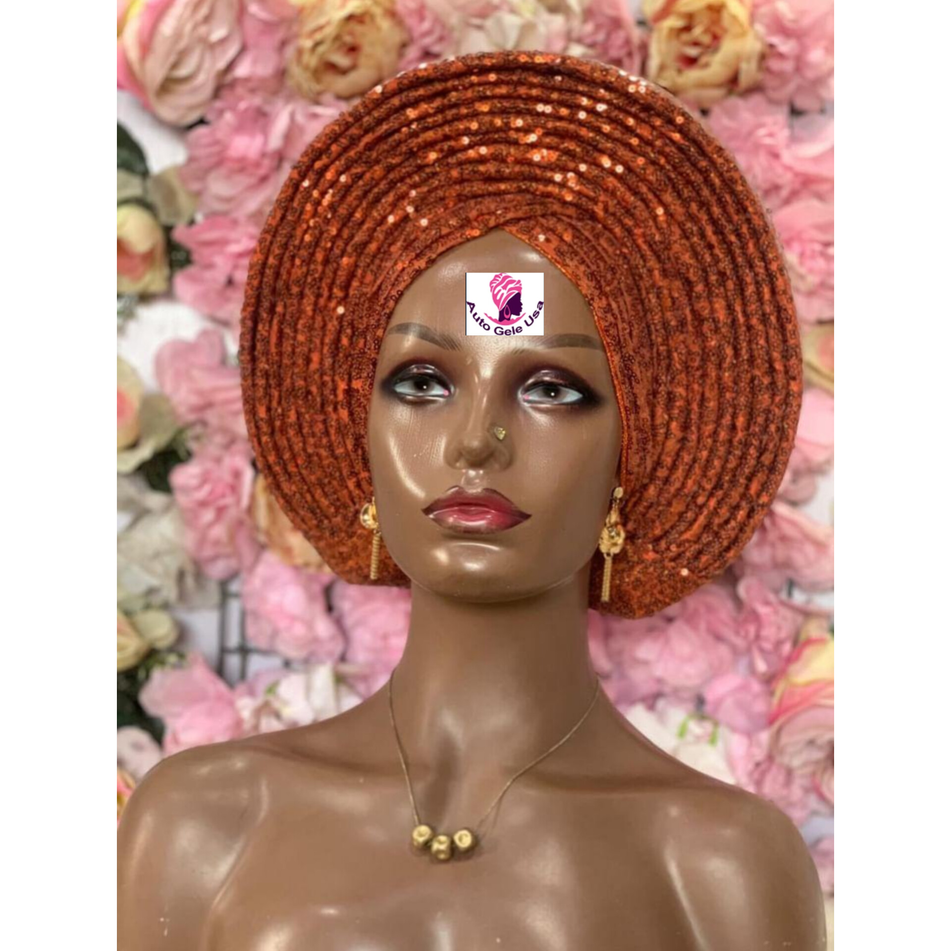 102 Army green color aso oke gele hat – Autogele in USA